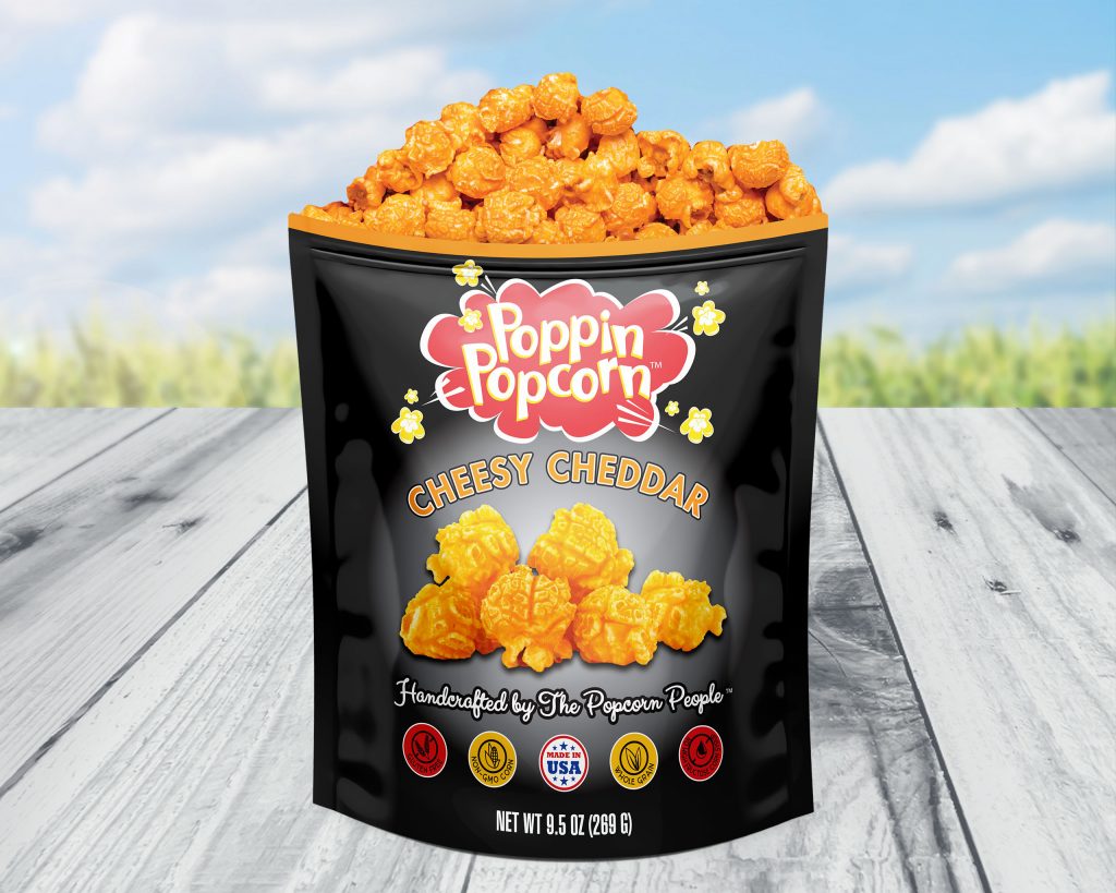 Cheesy Cheddar – Family Size – Poppin Popcorn